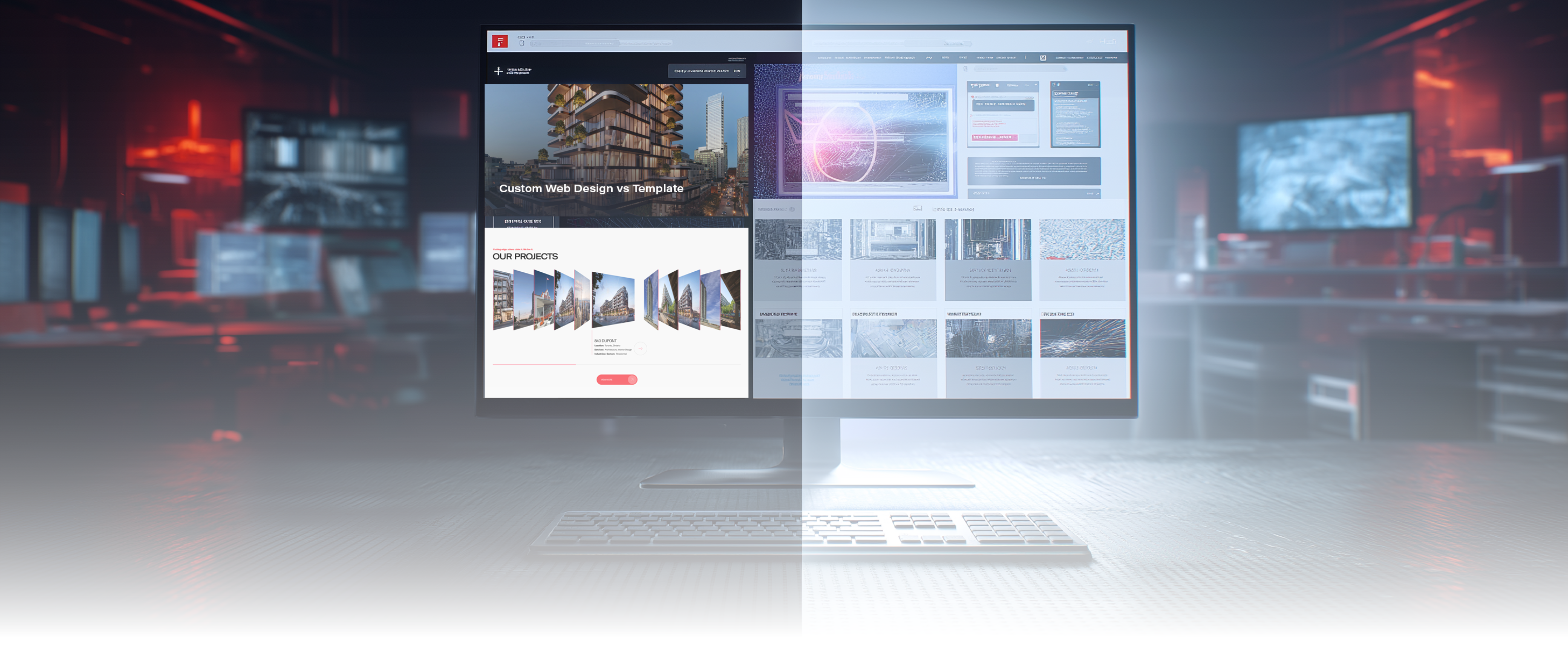 Custom Web Design vs Template – Pixelcarve